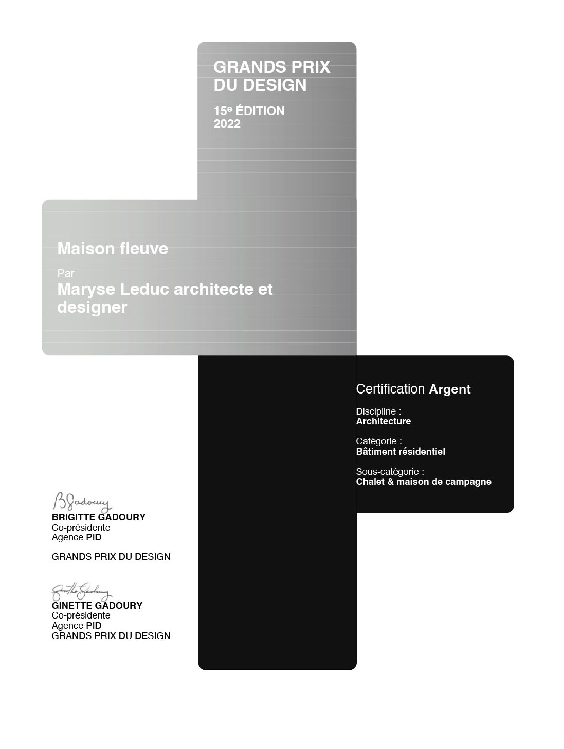 Grand Prix du design 2022 – Certification Argent pour Maryse Leduc ...